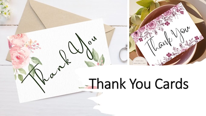 Create digital wedding and thank you cards by Littltreasure | Fiverr