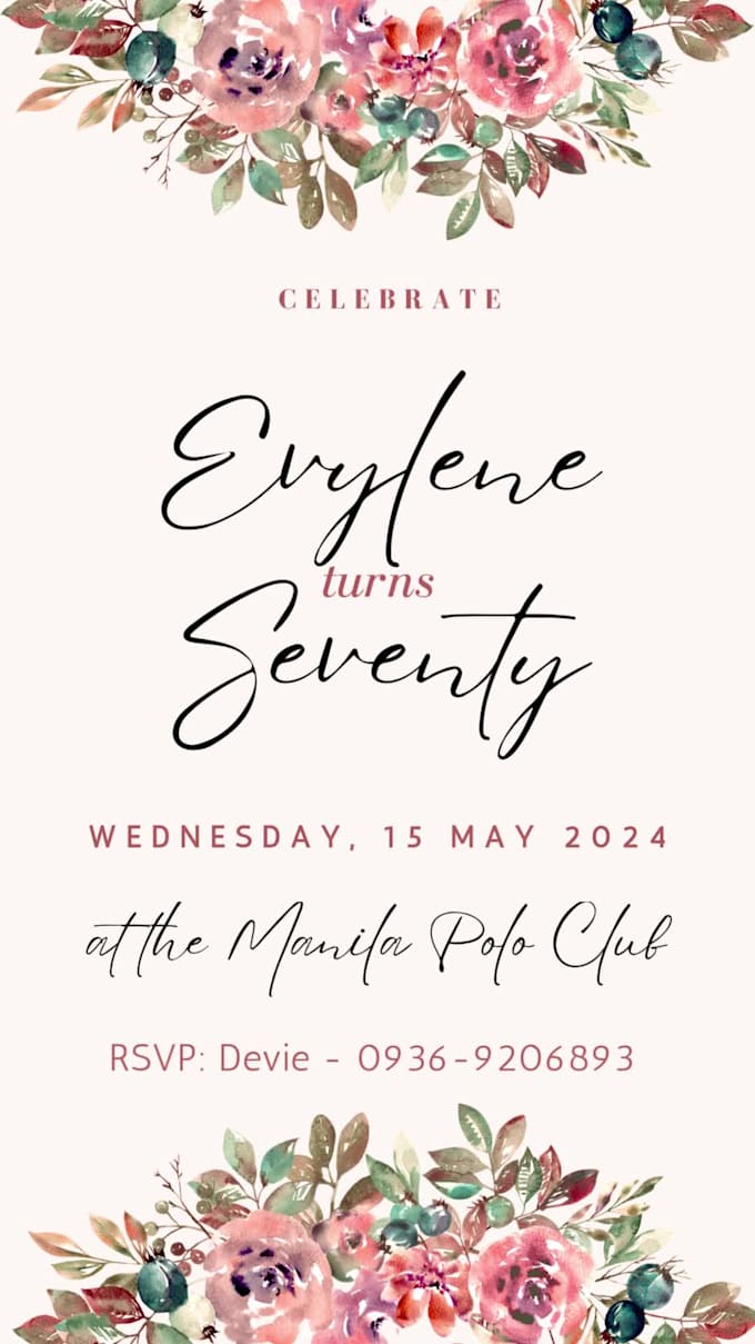 Create an eye catching animated video and static invitation for your ...