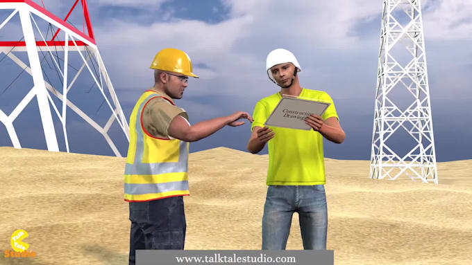 Do 3d construction safety animation industrial animated explainer visualization by Jordankent ...