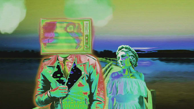 Make aesthetic vaporwave animation by Skinnypanda | Fiverr