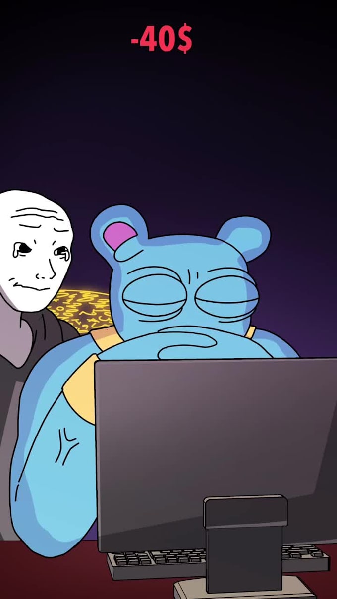 Do 2d meme coin animation, solana meme,meme coin promotion, meme art