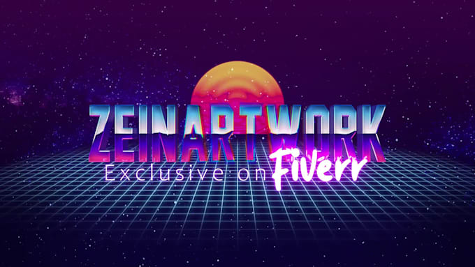 Make retro style 80s intro video synthwave logo by Zeinartwork | Fiverr