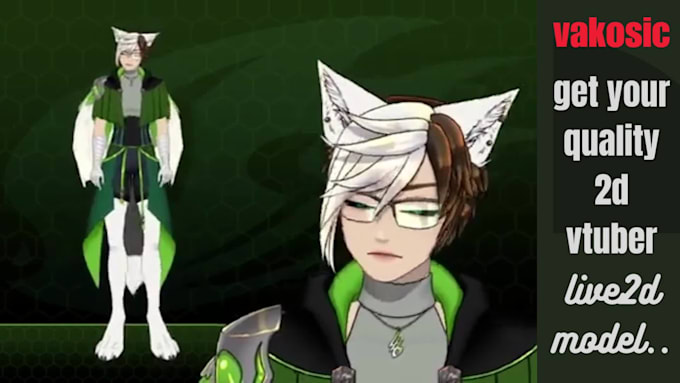 Design 2d vtuber, live2d vtuber chibi, 2d vtuber model by Vakosic | Fiverr