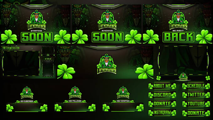 Design animated kick streaming overlay, logo and screens by Sirajboss75 ...