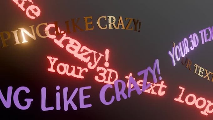 Animate your 3d text in a seamless loop by Ramm369 | Fiverr