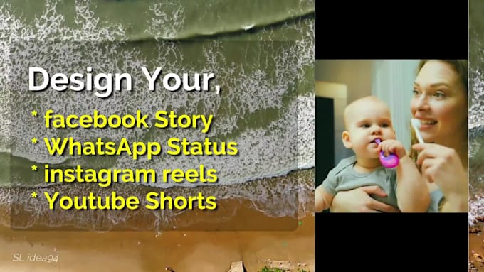Make youtube short videos, status, fb story and reels by Slidea94 | Fiverr