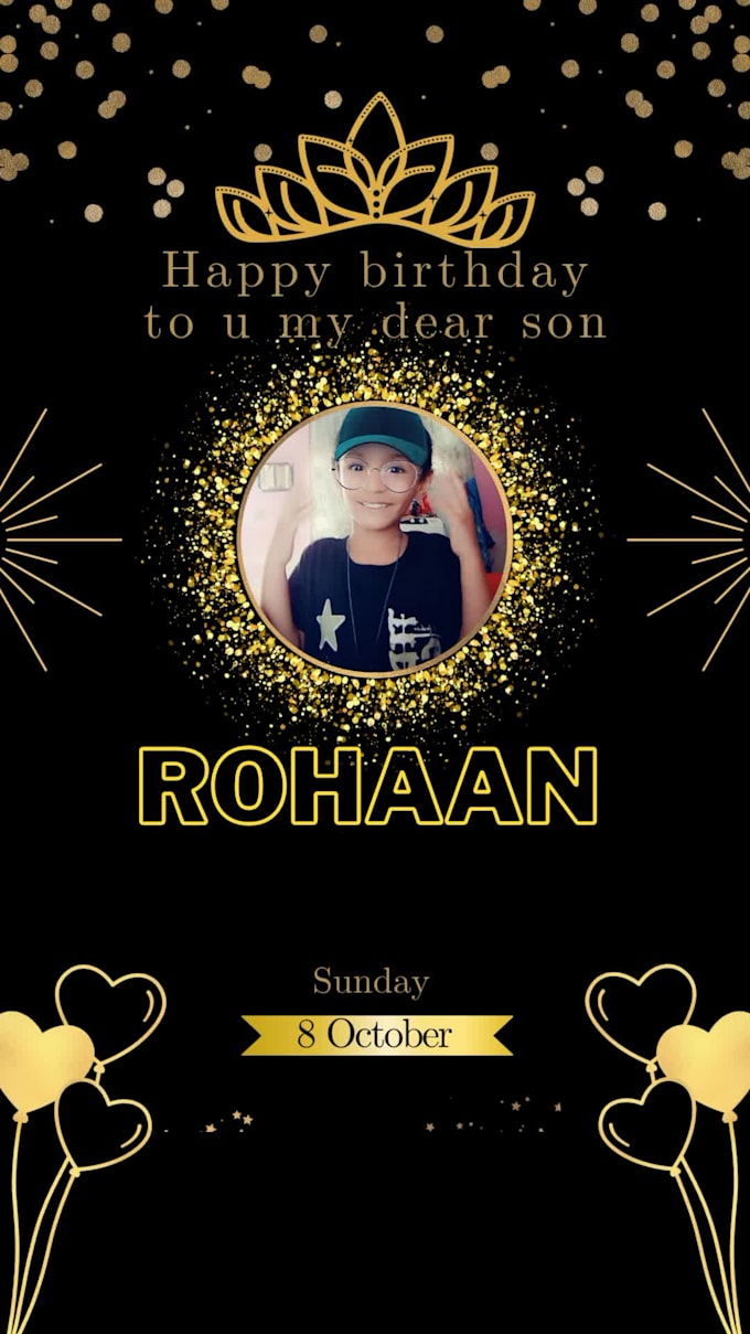 Design animated birthday invitation cards for you by Mrsmoutsim | Fiverr