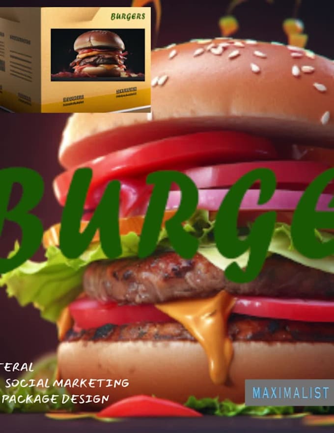 Design burger package identity by Anh310 | Fiverr