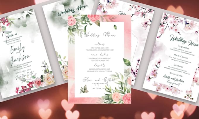 Exquisite custom wedding card designs by Ihzan_design | Fiverr