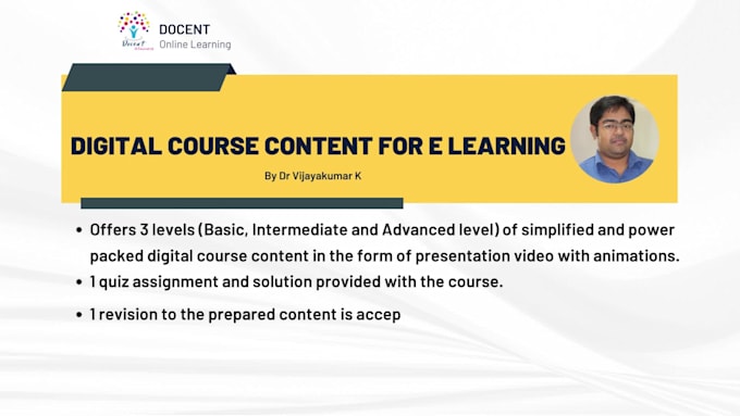 Create digital course content by Dr_vijayakumar | Fiverr