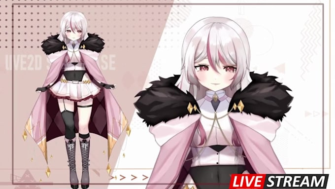 Design and rig live 2d vtuber model 2dvtuber model vtuber commission 2d ...