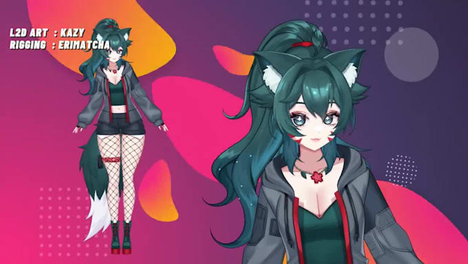 Design vtuber models high quality live2d rigging 3d animations and face ...