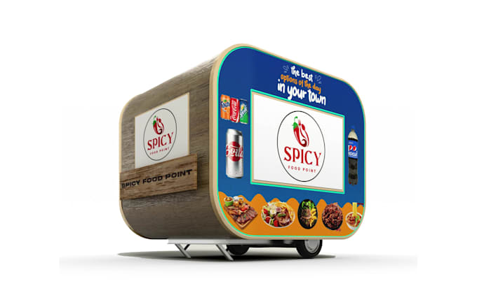 Do food stall wrap, food cart, food shop, food truck, food van, or ...