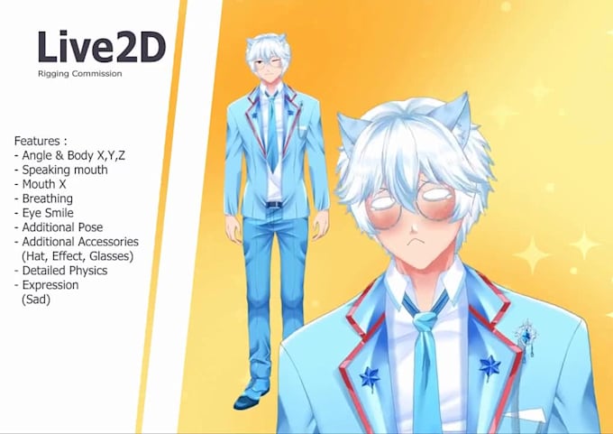 Design and rig live 2d model, vtuber avatar in anime or realistic by ...