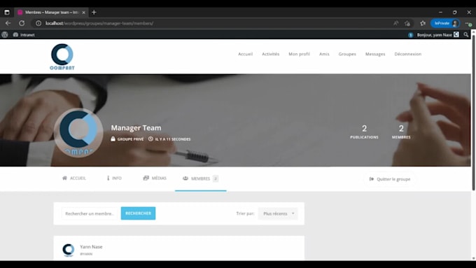 Create an ideal intranet website for your company by Wp_franckdev | Fiverr