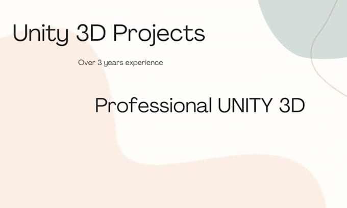 Do a unity 3d project by Omrfralt1 | Fiverr