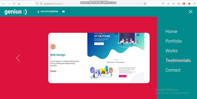 Do front end development in html, css, bootstrap, react , js by ...