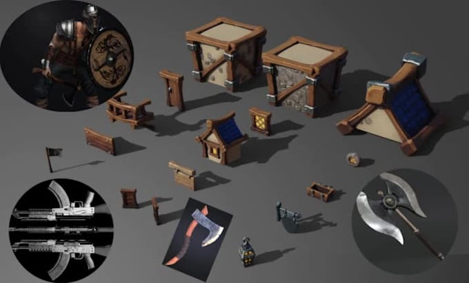 Create 3d unity game asset weapon gun environment 3d props for your ...