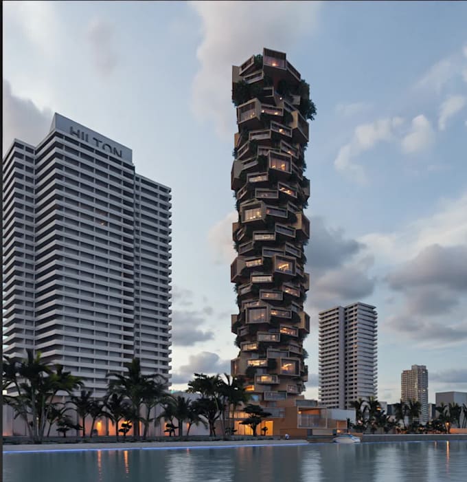 Create architectural concept designs and 3d visualizations by Samia ...