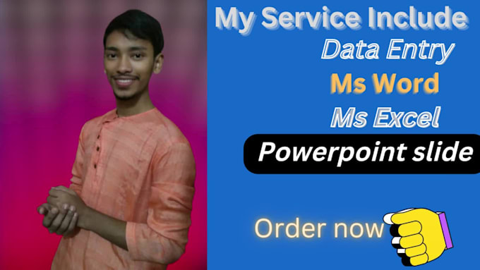 Do data entry,ms excel,ms word,powerpoint slide,typing work, by Saumen0 ...