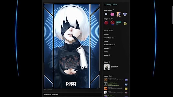 Make steam artwork with animated anime and game characters by ...