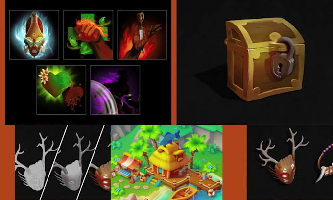 Create game art, icons, roblox gui, 2d game assets with expert game ui ...