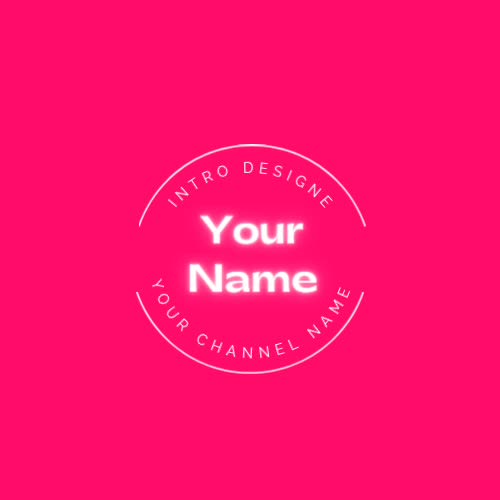 Do channel intro and your name logo for you by Shahfahad7t5 | Fiverr