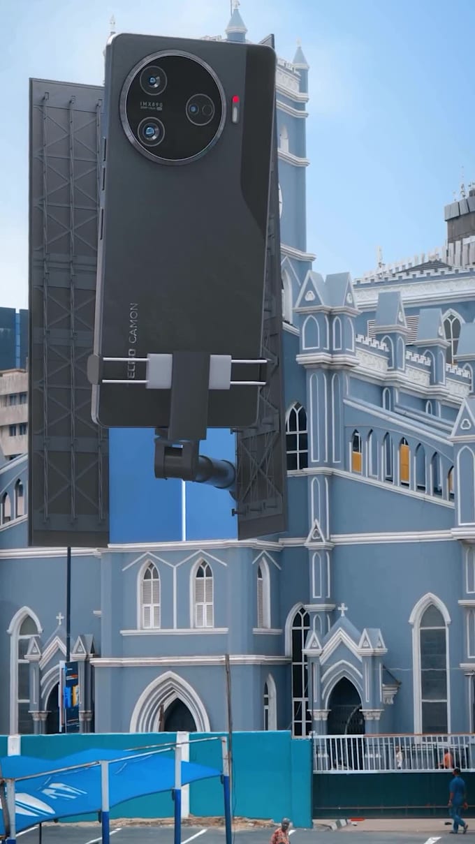 3d anamorphic billboard animation, 3d cgi animation, billboard ads, vfx ads