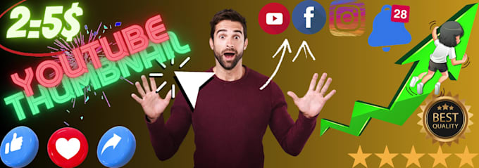 Design youtube thumbnail for your social media video by Chaimaarafik ...