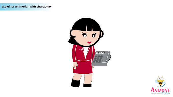 Do demonstration animation with cute character by Anizonestudio | Fiverr