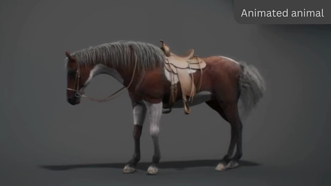 Integrate realistic 3d animal design, horse rig, camel models, dragon ...