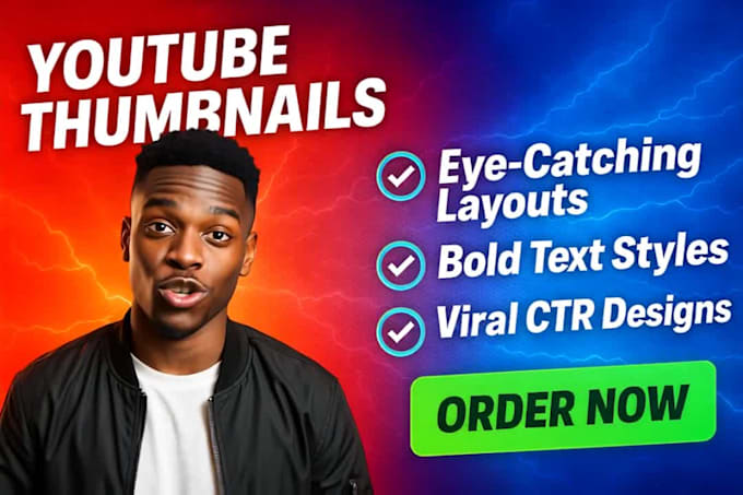 Design eye catching youtube thumbnails with viral cta and clickbait to ...