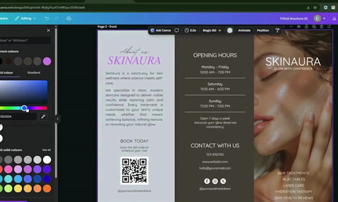 Design annual report, pamphlet design, editable canva leaflet design ...