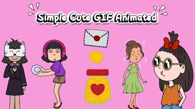 Create a simple animated gif for icon and character by Nindy_polin | Fiverr
