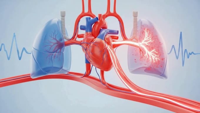 Video de animación con ia, anatomía corporal, animación médica ...