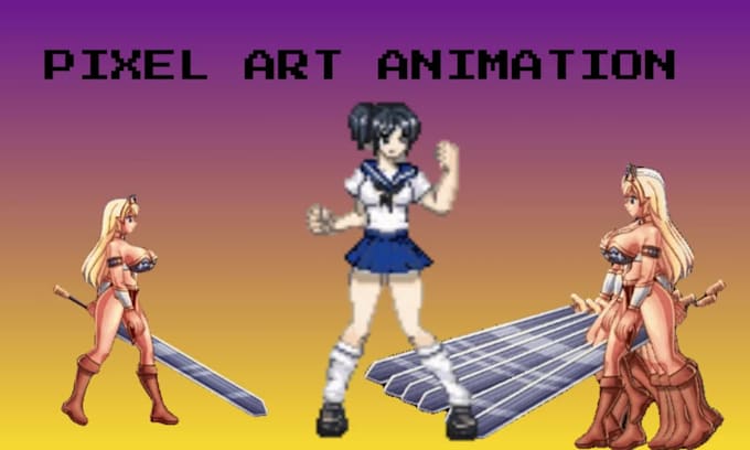 Make nsfw pixel art sprite sheet animation character sprite sheet for ...