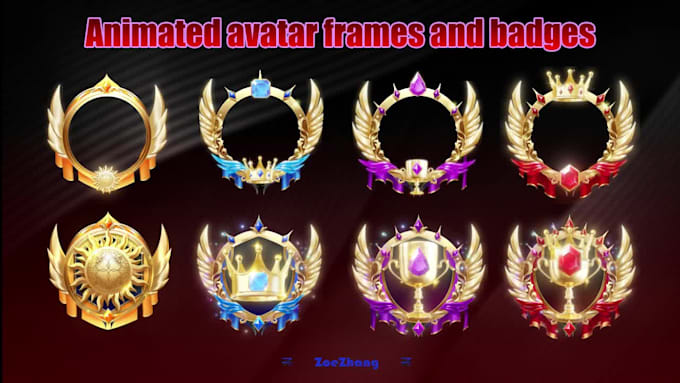 Design custom animated avatar frames and profile badges by Zoezhang_art ...