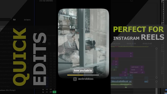 Quickly edit instagram reels by Seenstudio | Fiverr