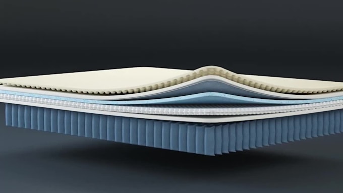 Create 3d mattress animation video 3d bed exploded view 3d furniture ...