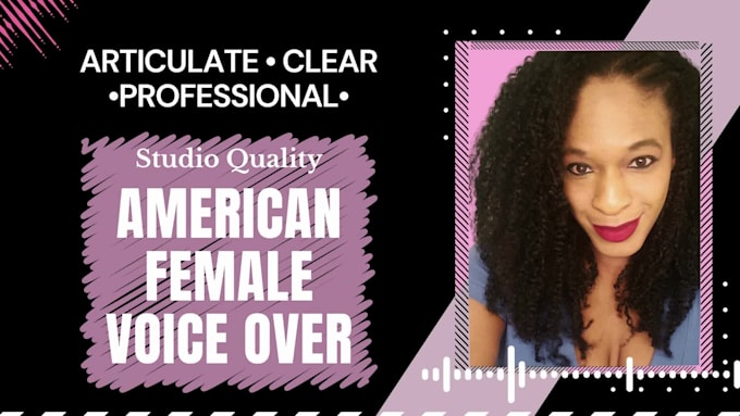 Record an american female commercial voice over for your project by ...