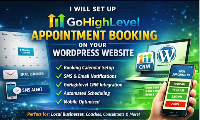 Set up gohighlevel appointment booking system on your wordpress website ...