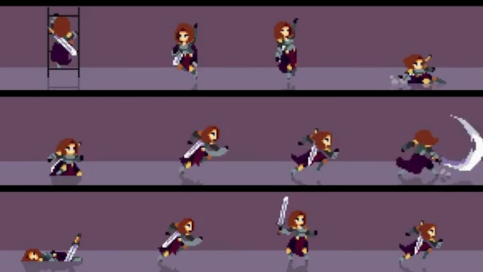 Create game pixel animation sprite sheet rpg maker pixel character ...