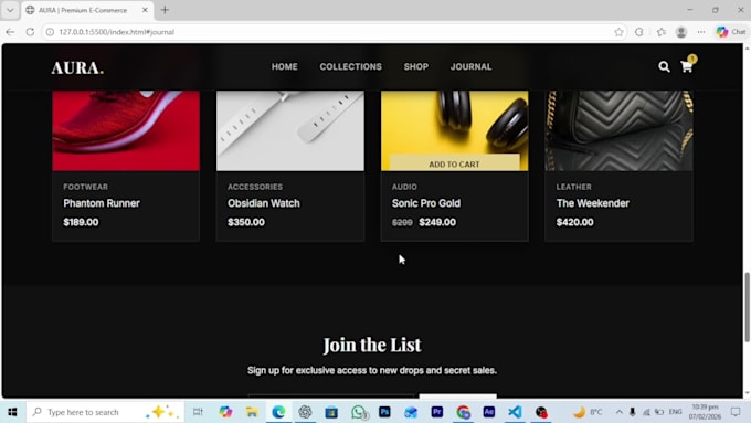 Create a modern cinematic and responsive e commerce website by Wk ...