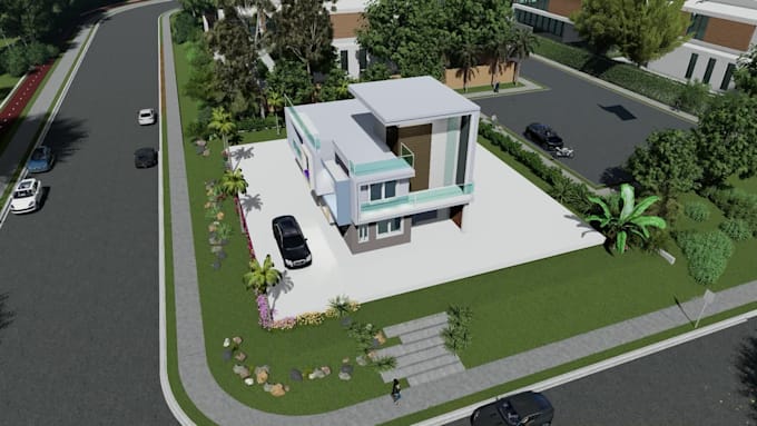 3d house design elevation , interior exterior by Bhuvansuthar001 | Fiverr