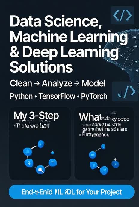 Do python data analysis, cleaning ,prediction with ml and dl and project web app by Mk_pavel ...