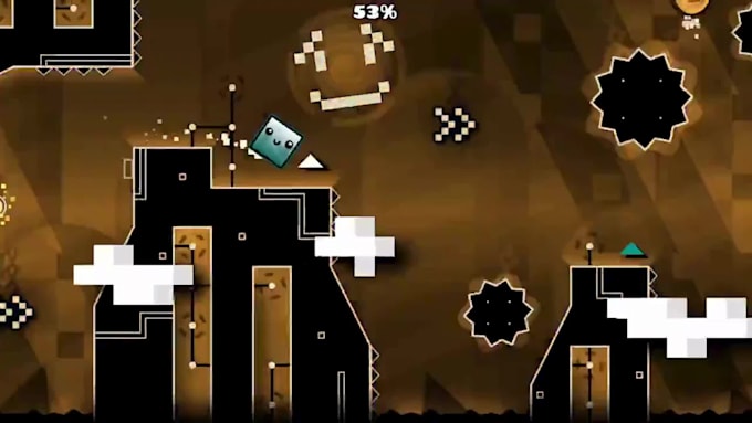 Maatwerk geometry dash level ontwerp met vloeiend gameplay