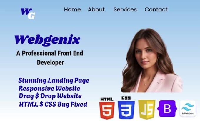 Build a modern landing page with html, css by Graceisabella11 | Fiverr