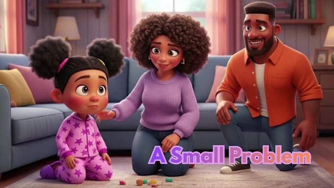 Design cute african american kids book character illustration by ...