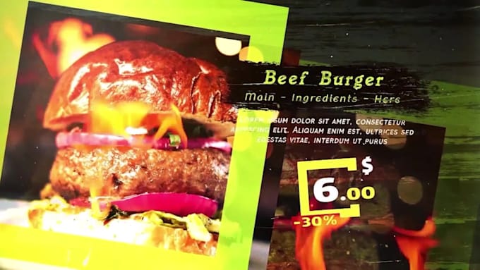 Create custom intro promo food or restaurant promo video by ...