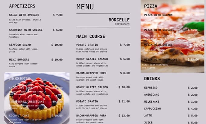 Do delightful curated food menus for every palate by Mehnu_alina | Fiverr